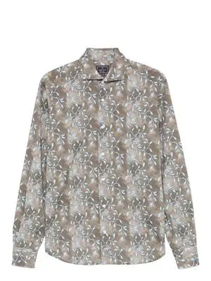 ORIAN Floral Print Shirt - Grey