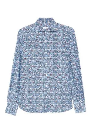ORIAN Graphic-print Shirt - Blue