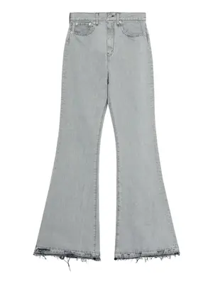 Junya Watanabe Distressed Flared Jeans - Grey