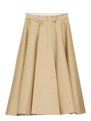 Prada Chino Midi Skirt - Neutrals
