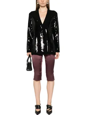 TWINSET Sequin Double-breasted Cardigan - Black