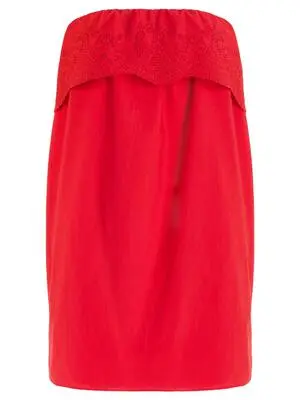 POSSE Beryl Embroidered Cotton Mini Dress