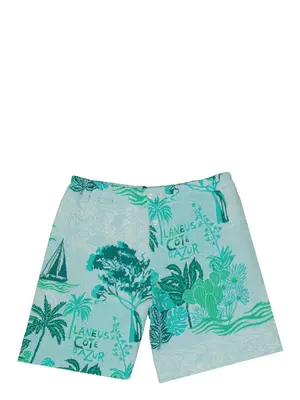 LANEUS Côte D'azur Cotton Shorts - Green