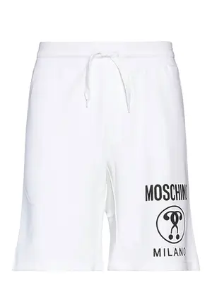 Moschino Cotton Logo Shorts - White