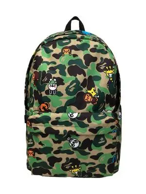 A BATHING APE Baby Milo Camo Backpack - Army Green