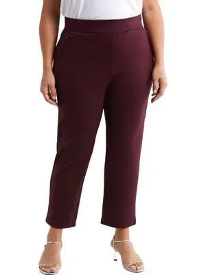 Universal Standard Smart Ponte Pants - Black Cherry