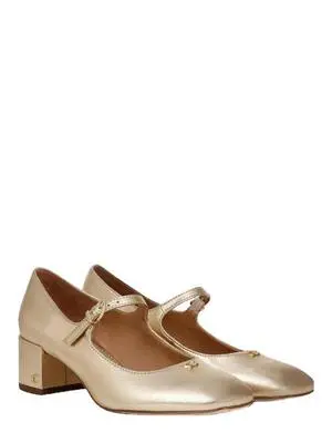 CIRCUS NY BY SAM EDELMAN Eloisa Mary Jane Pumps Gold Leaf