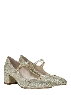 CIRCUS NY BY SAM EDELMAN Eloisa Mary Jane Pumps Silver/gold