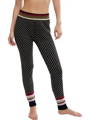 Free People Falala Fair Isle Leggings - Peppermint Dots