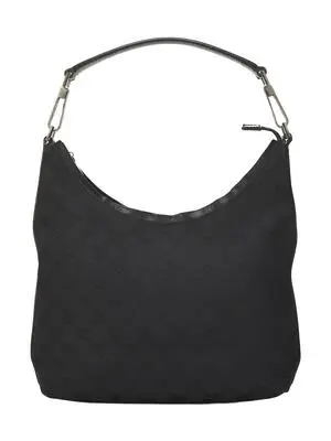 Gucci Gg Canvas Hobo Bag - Black