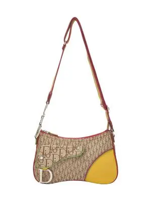 Dior Trotter Canvas Rasta Double Saddle Bag Beige