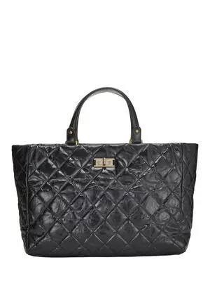 Chanel Calfskin Reissue Shopping Tote - Black