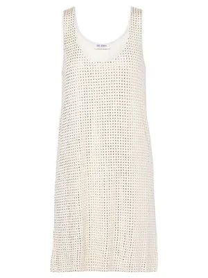 Attico Crystal-embellished Minidress - Neutrals
