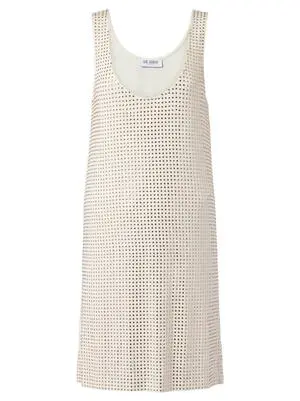 Attico Crystal-embellished Minidress - Neutrals