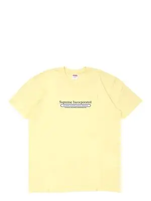 Supreme Inc. T-shirt 'pale Yellow' Yellow