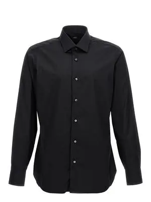 BARBA NAPOLI Poplin Shirt - Black