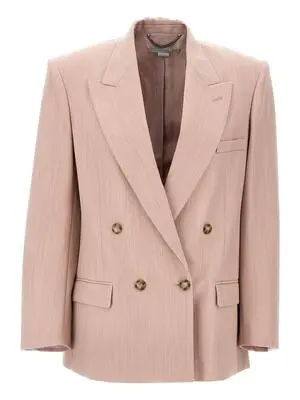 Stella McCartney Double Breasted Wool Blazer - Pink