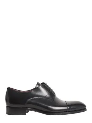 Brioni Leather Derby Shoes - Black