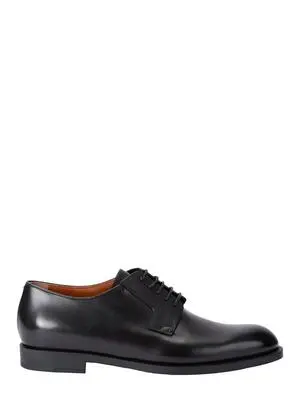 Zegna Leather Classic Flex Derby Shoes - Black