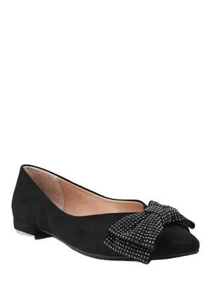 Me Too Alize Studded Bow Flat - Black