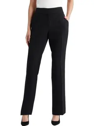 KASPER Ava Straight Leg Pants - Black