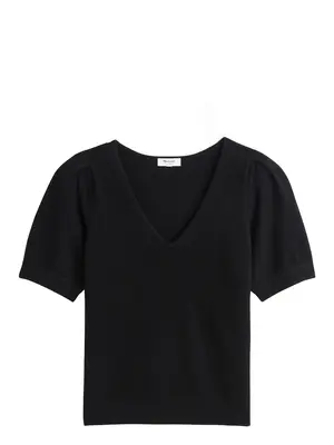 Madewell Cashmere Sweater Tee - Heather Asphalt