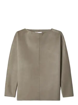 Tove Reine Paneled Wool-blend Felt Top - Gray