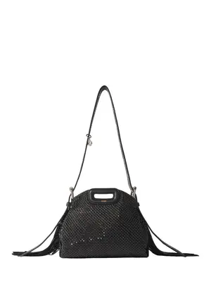 Maje Miss M Mini Rhinestone Bag - Black