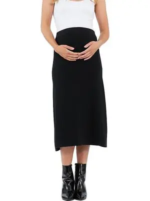 RIPE MATERNITY A-line Knit Skirt - Black
