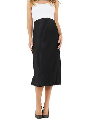 RIPE MATERNITY Crystal Satin Skirt - Black