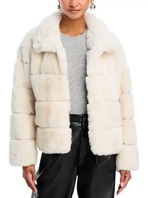 Aqua Faux Fur Jacket - Ivory