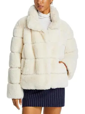 Aqua Aqua Faux Fur Jacket White