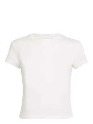 SKIMS Cotton-Blend Shrunken T-Shirt