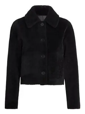 JOSEPH Shearling Reversible Alloway Jacket - Black