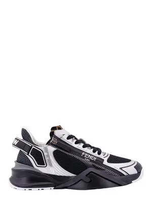 Fendi Flow Mesh Sneakers With Ff Detail - Grey