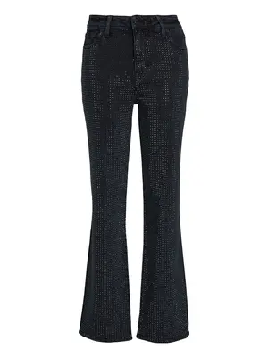 Simkhai Crystal-embellished Straight-leg Jeans - Black