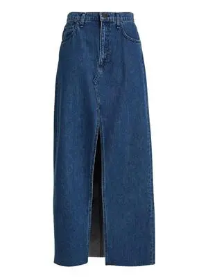 Rag & Bone Avery Denim Maxi Skirt - Dark Denim