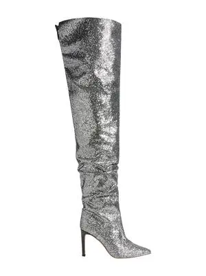 IRO PARIS Glittered Thigh High Boots - Silver