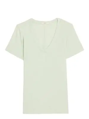 Rag & Bone Slub Pima Cotton-jersey T-shirt - Light Green
