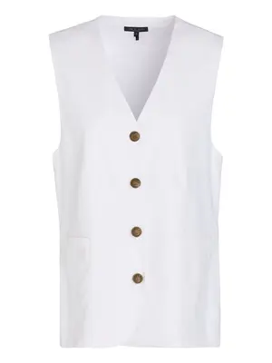 Rag & Bone Charlotte Linen-blend Vest - White