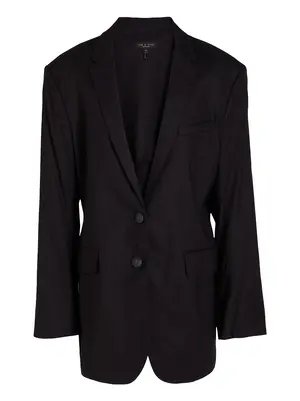 Rag & Bone Odessa Linen-blend Blazer - Black
