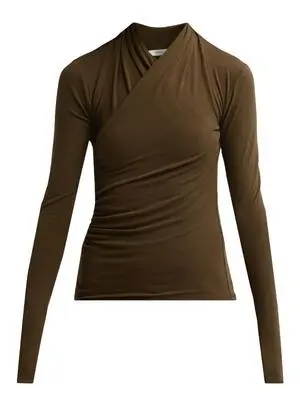 Vince Ruched Long-sleeve Top - Cypress