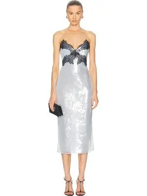 Retrofete Ellen Sequin Dress - Ice Blue
