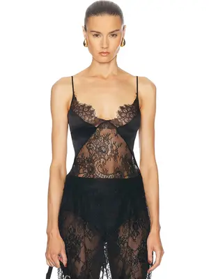 Blumarine Lace Camisole Top - Black