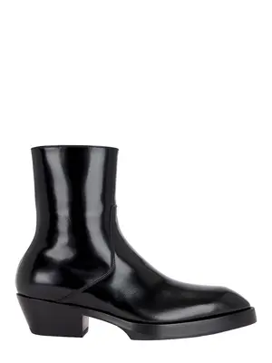 Bottega Veneta Dalton Zipped Ankle Boots - Black