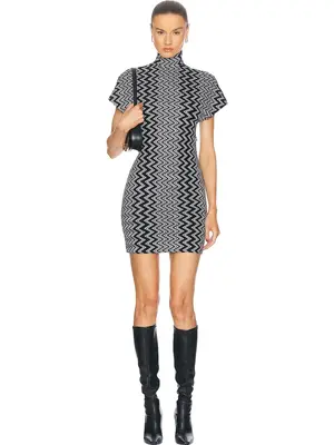 Missoni Zig Zag Short Dress - Black & White