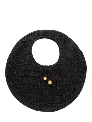 Jacquemus The Rond Raffia Tote - Black