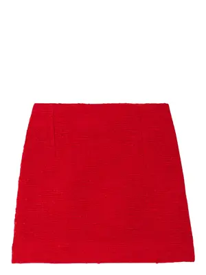 LIBEROWE LIBEROWE Vera Darted Wool-Blend Bouclé-Tweed Mini Skirt