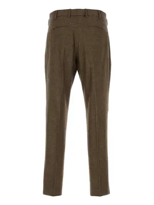PT TORINO Pressed-crease Tapered Trousers - Brown