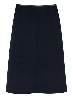 YVES SALOMON Double-sided Midi Skirt - Blue